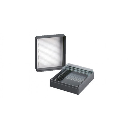 Plastic microscope slide storage box with 10 slots | Medi-Shop.gr