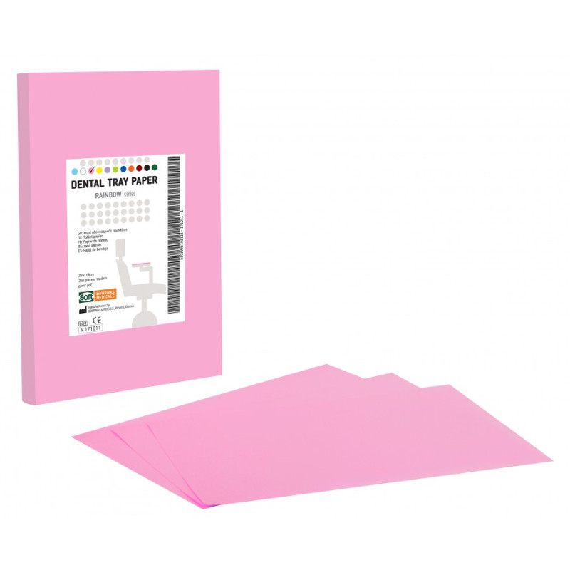 Dental tray paper pink (250 pcs) | Medi-Shop.gr