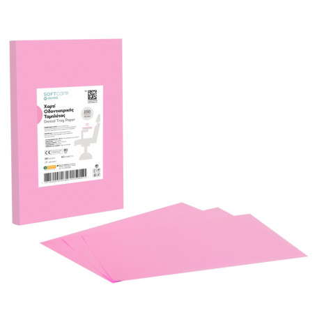 Dental tray paper pink (250 pcs)
