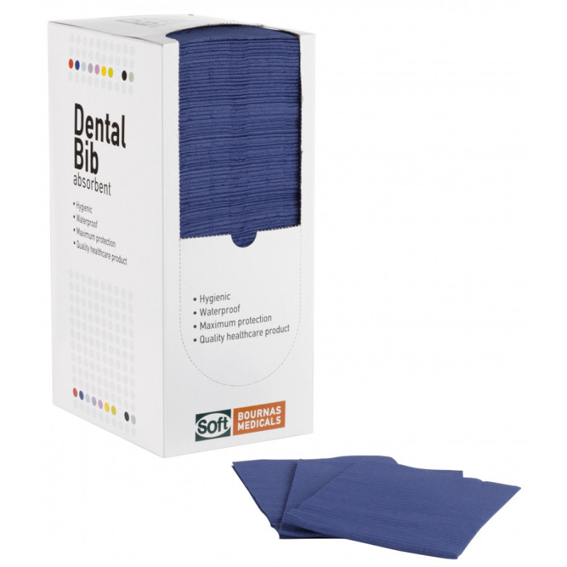 Dental bibs 33cm x 45 cm blue (500 pcs) | Medi-Shop.gr