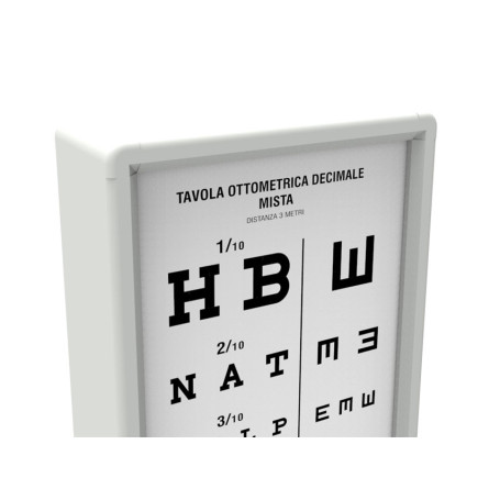 Mixed Decimal illuminated optometric chart 3m | Medi-Shop.gr