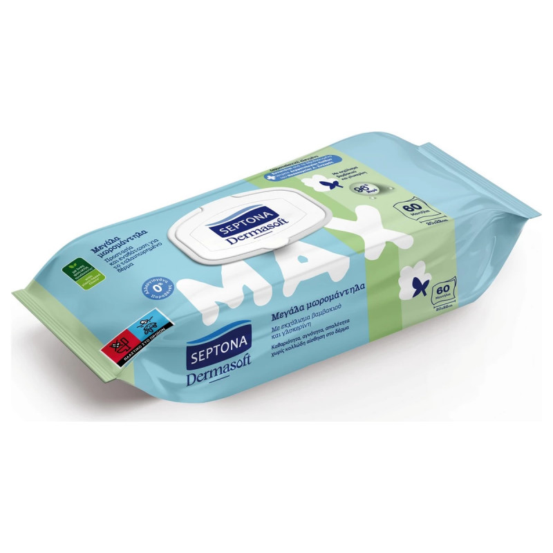 Septona Dermasoft Max baby wipes (60 pcs) | Medi-Shop.gr