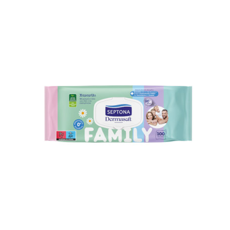 Septona Dermasoft Family baby wipes (100 pcs)