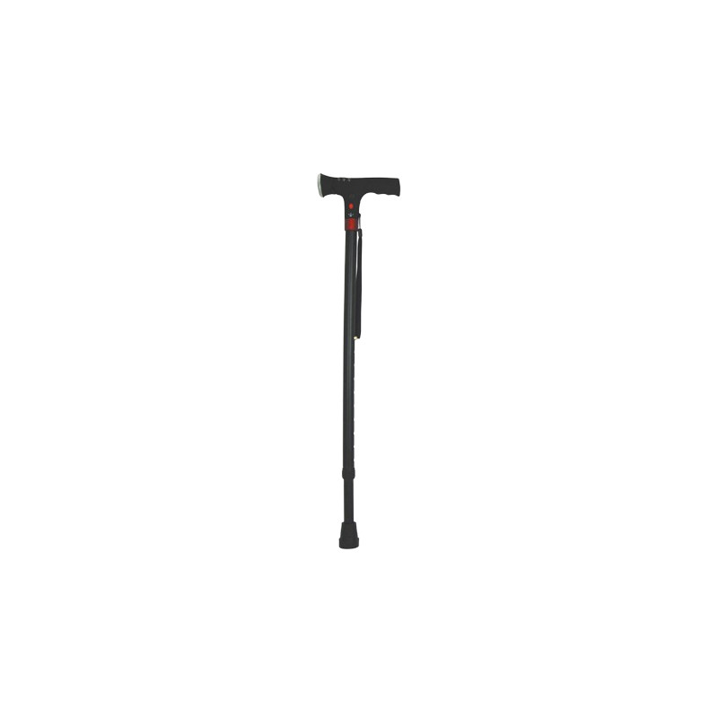 Walking stick with safety light and alarm GB-806 black | Medi-Shop.gr