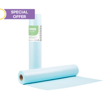 SoftCare Premium Standard 2ply exam table paper 50cm x 40m light blue ...