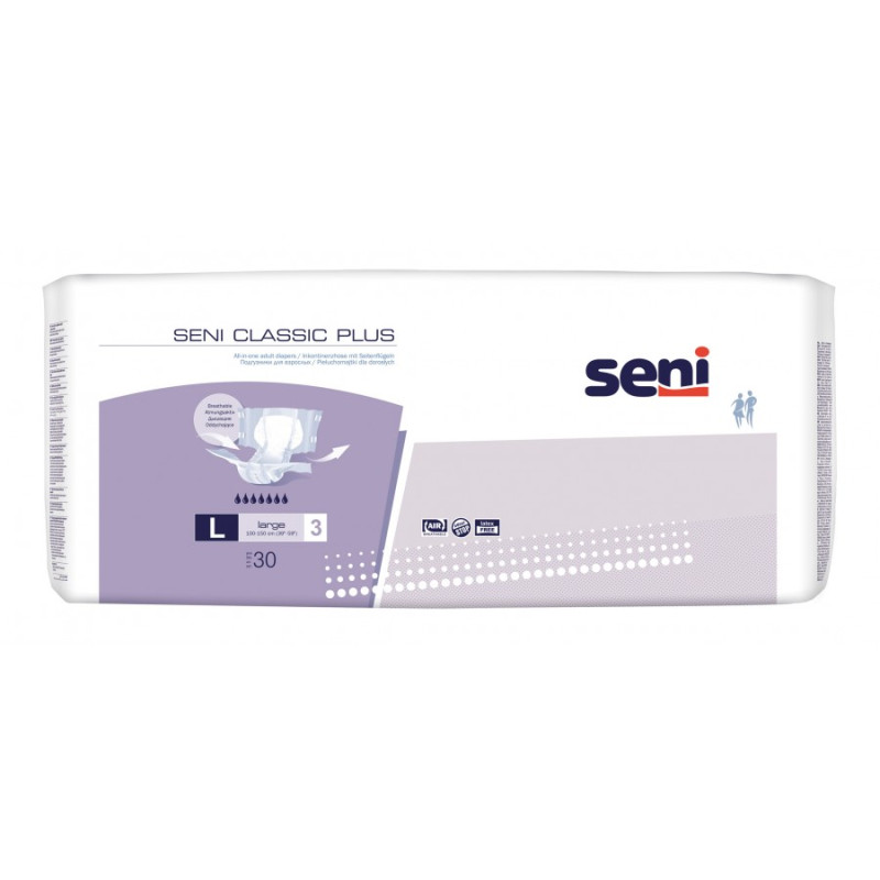 Seni Classic Plus adult incontinence diapers large (30 pcs) | Medi-Shop.gr